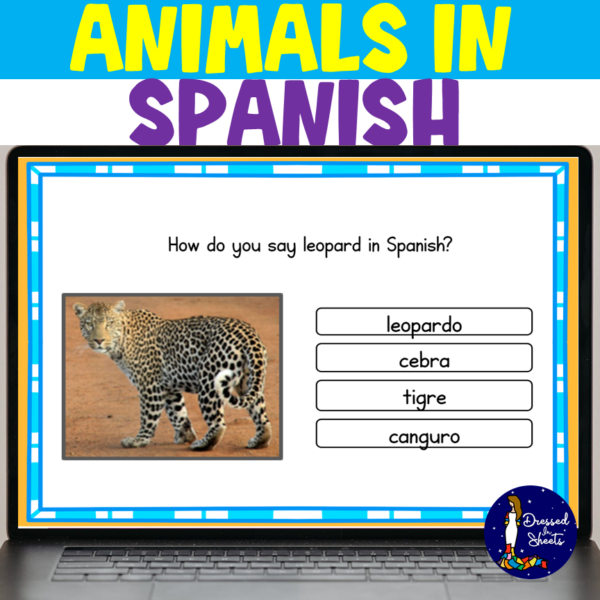 Animals in Spanish Worksheets and BOOM Cards - Made By Teachers
