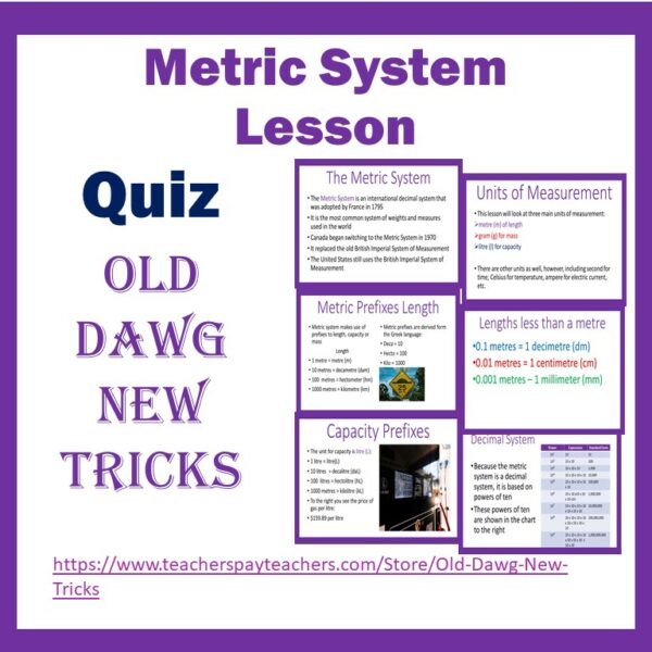 Metric System Quiz - Made By Teachers