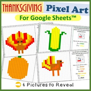 Thanksgiving Mystery Pictures for Google Sheets™ - Made By Teachers