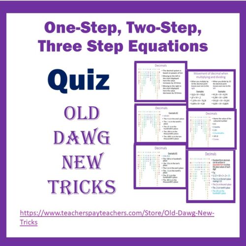 One-Step, Two-Step, Three-Step Equations Quiz - Made By Teachers