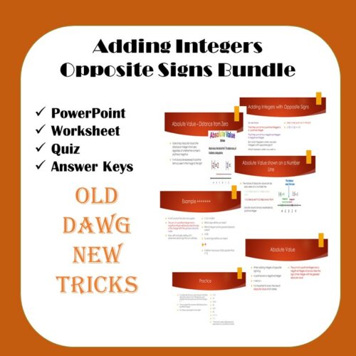 Adding Integers Opposite Signs Bundle - Made By Teachers
