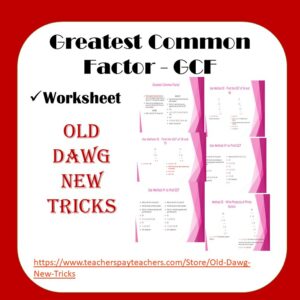 Greatest Common Factor Worksheet | Made By Teachers