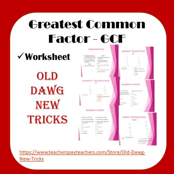 Greatest Common Factor Worksheet | Made By Teachers