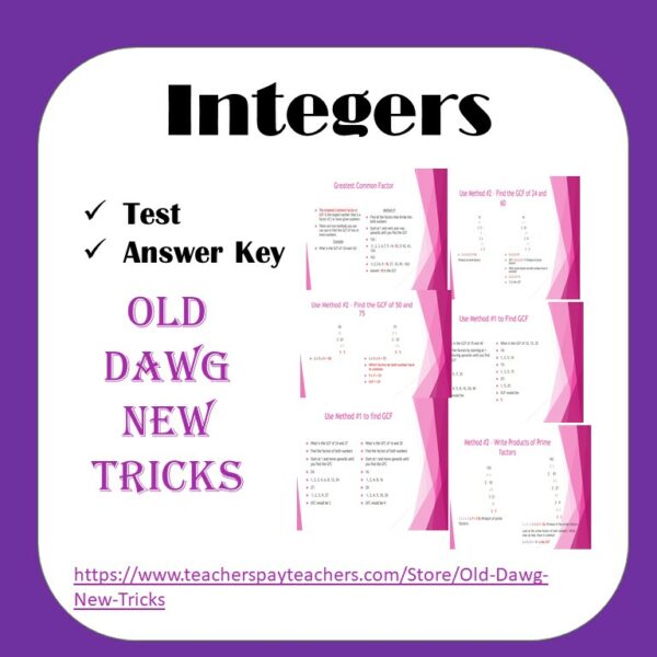Math Integers Test - Made By Teachers