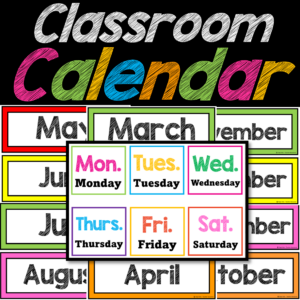 Calendar , Days of the Week, Months , Numbers - Made By Teachers