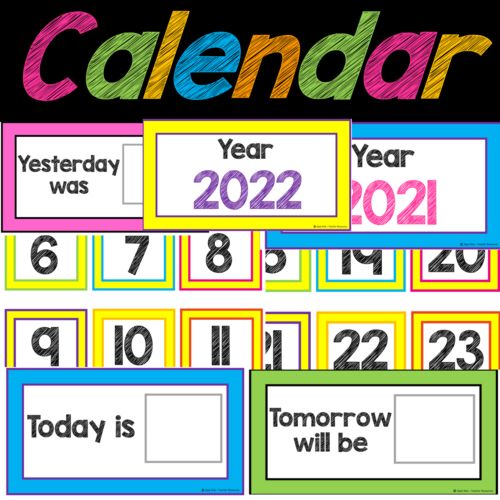 Calendar , Days of the Week, Months , Numbers | Made By Teachers