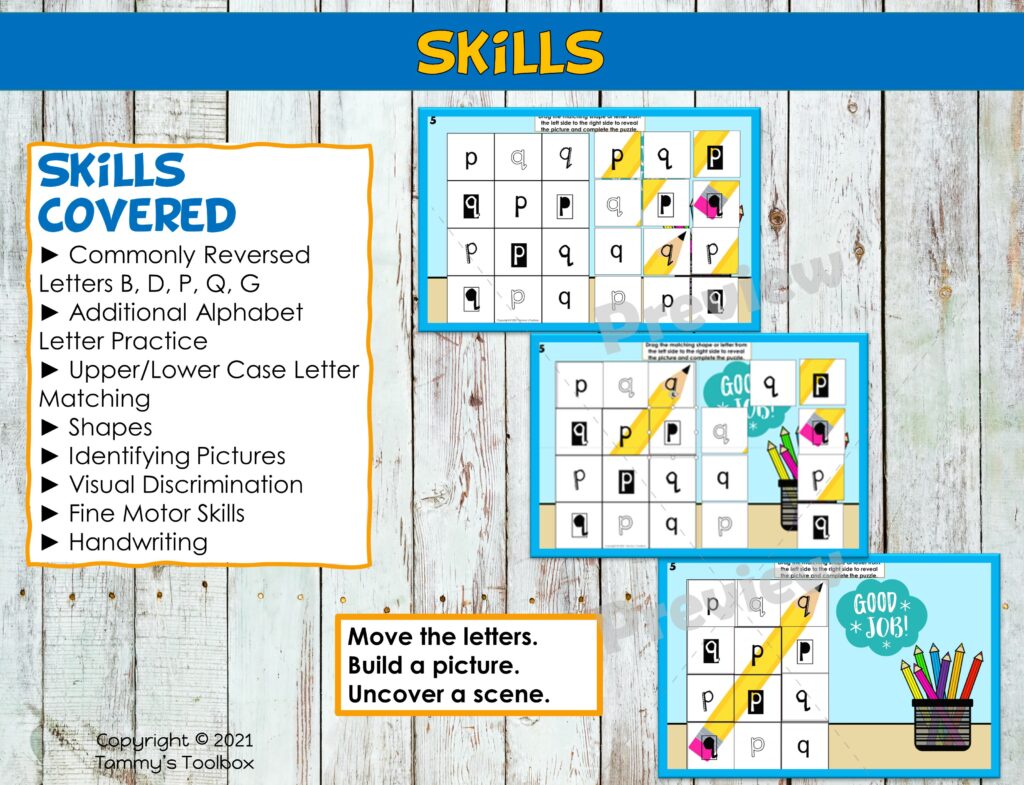 Letter Reversal Digital Puzzles - Made By Teachers