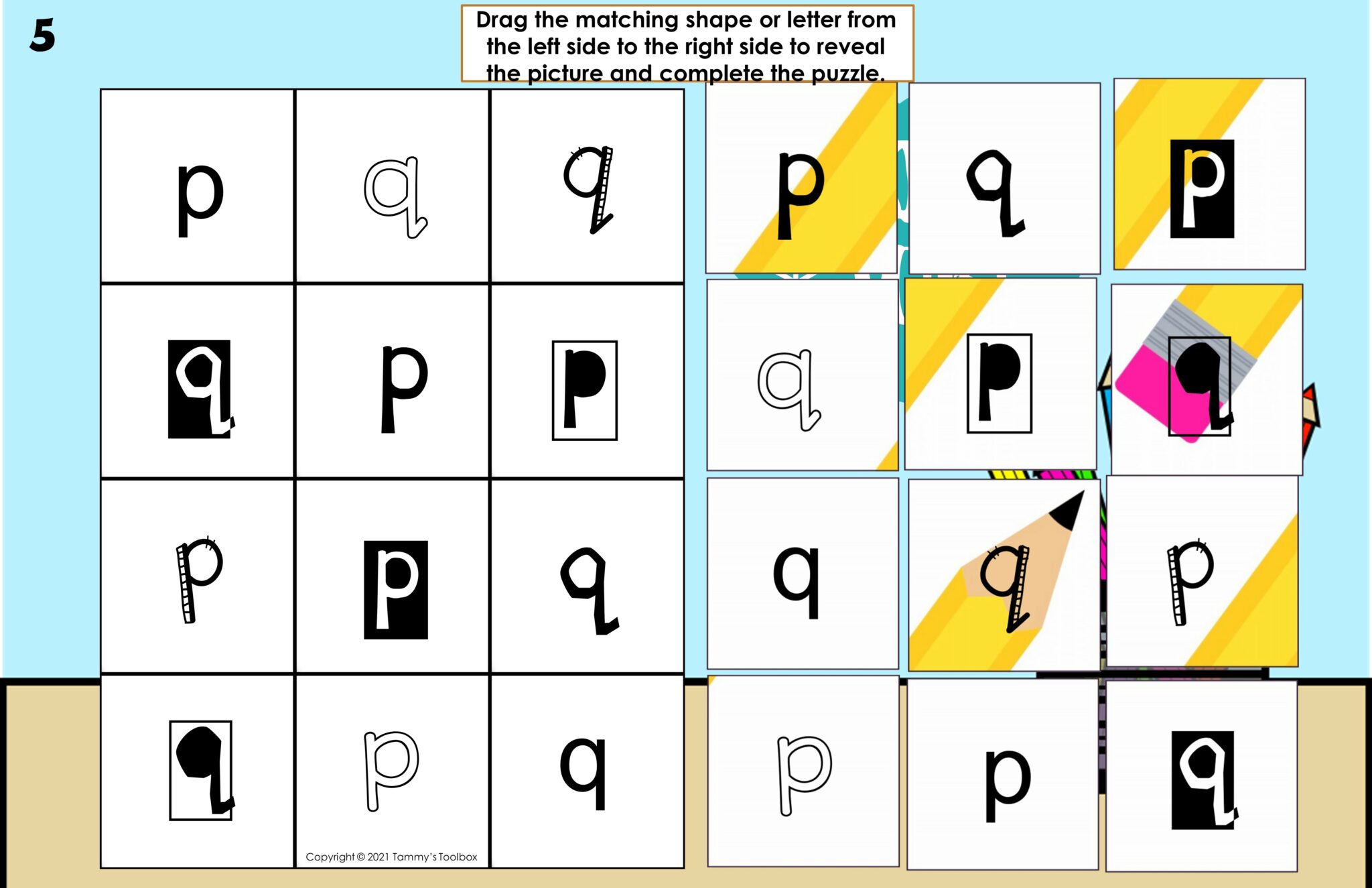 Letter Reversal Digital Puzzles | Made By Teachers