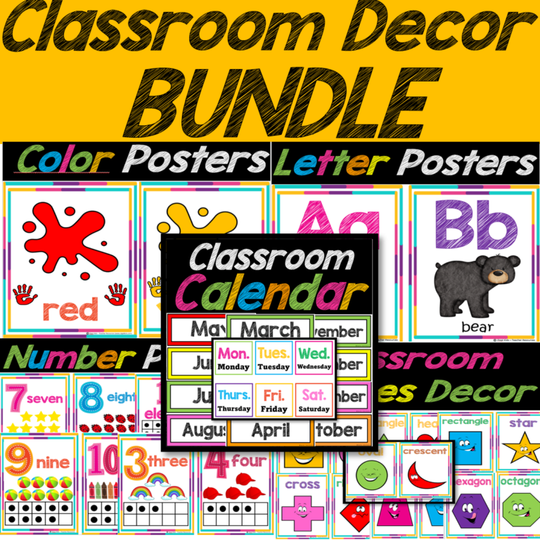 Back to School Classroom Decor Posters Bundle | Made By Teachers