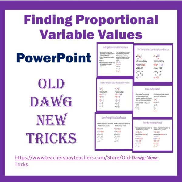 Finding a Proportional Variable Value PowerPoint - Made By Teachers