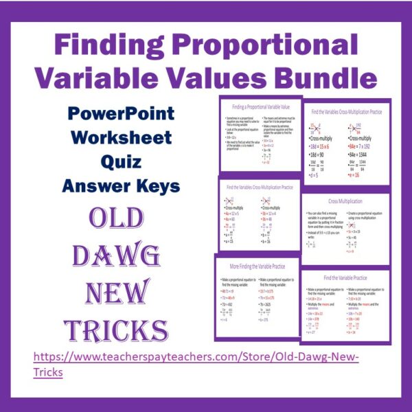Finding a Proportional Variable Value Bundle | Made By Teachers
