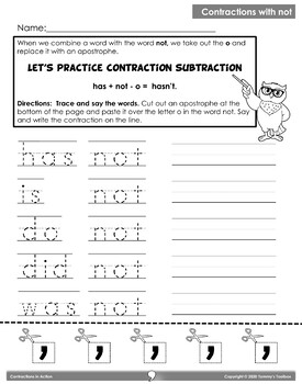 Contraction Practice Worksheets and Puzzles - Made By Teachers