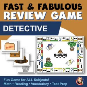Fact Review Board Game Detective Theme - Made By Teachers