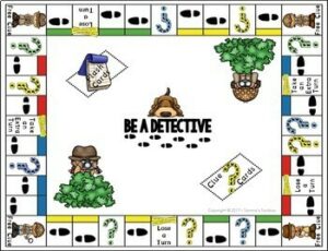 Fact Review Board Game Detective Theme - Made By Teachers