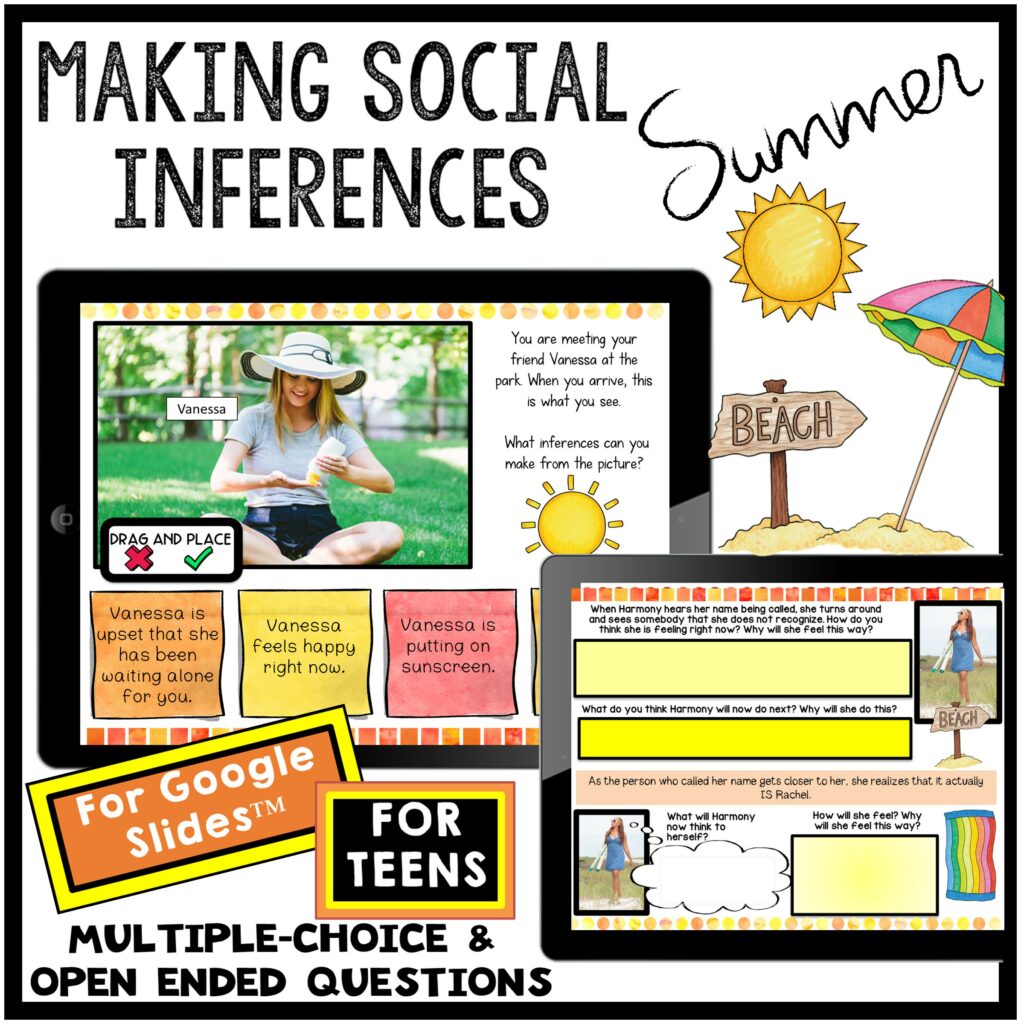 TEENS social inferences SUMMER social skills - Made By Teachers