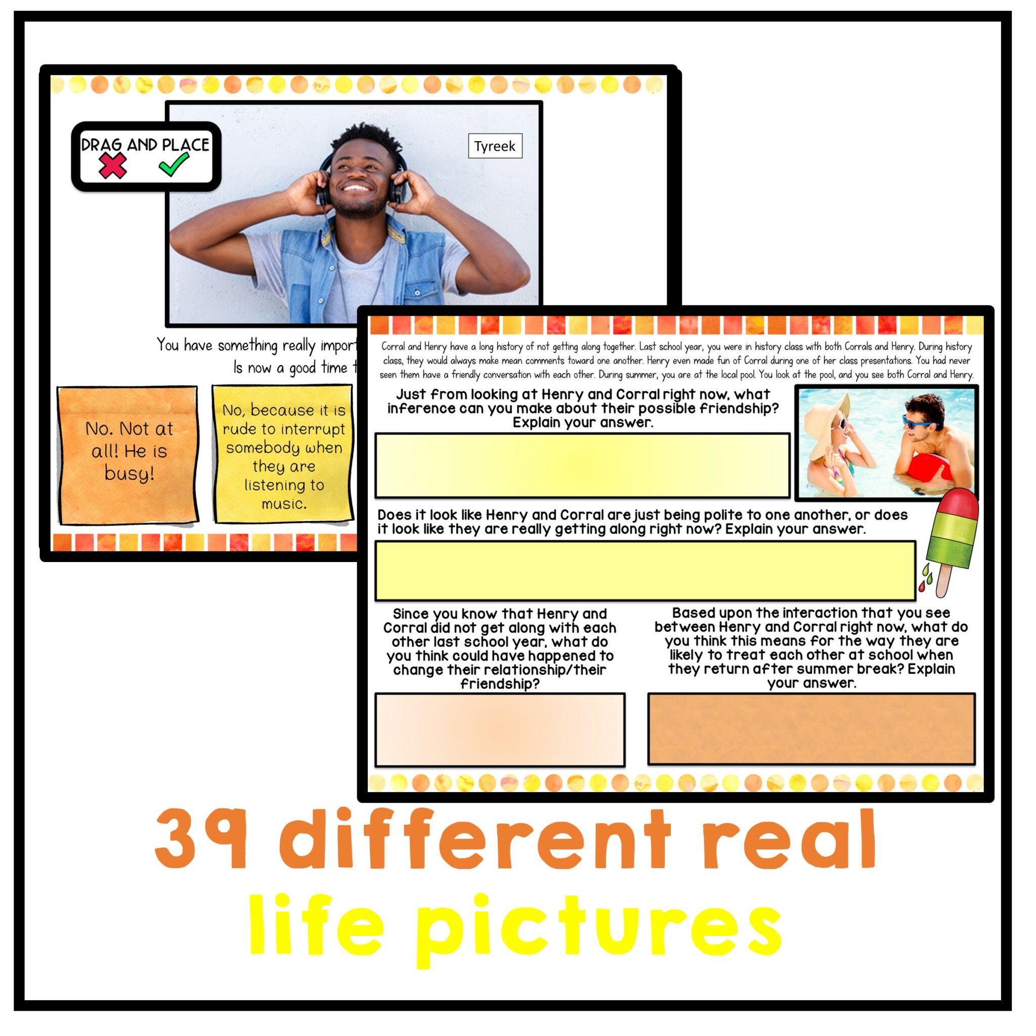 TEENS social inferences SUMMER social skills - Made By Teachers