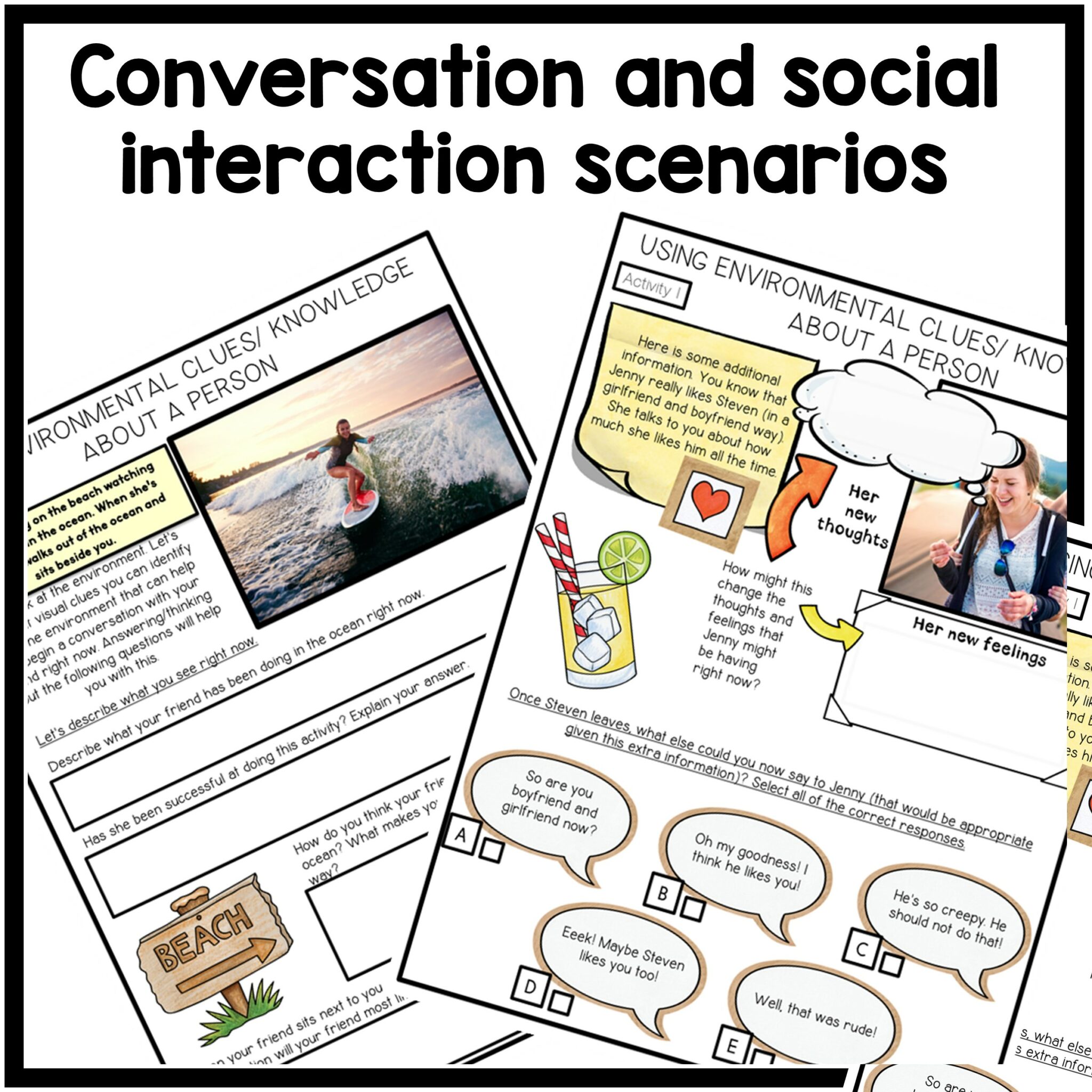 Social pragmatic language activities teens social skills print digital ...