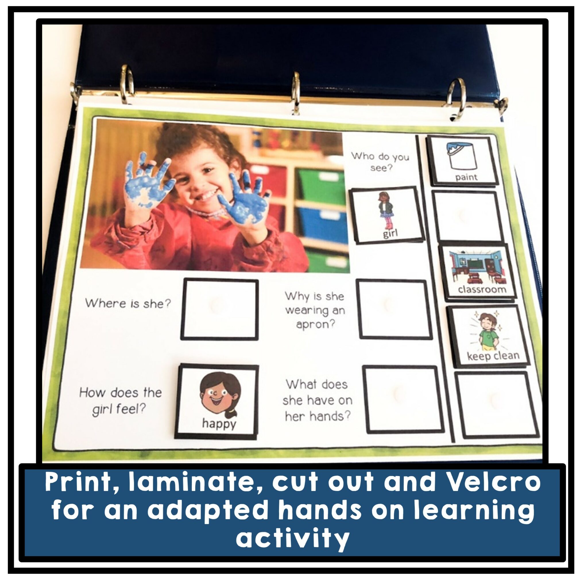Adapted WH Questions Activities Real Life Pictures | Made By Teachers
