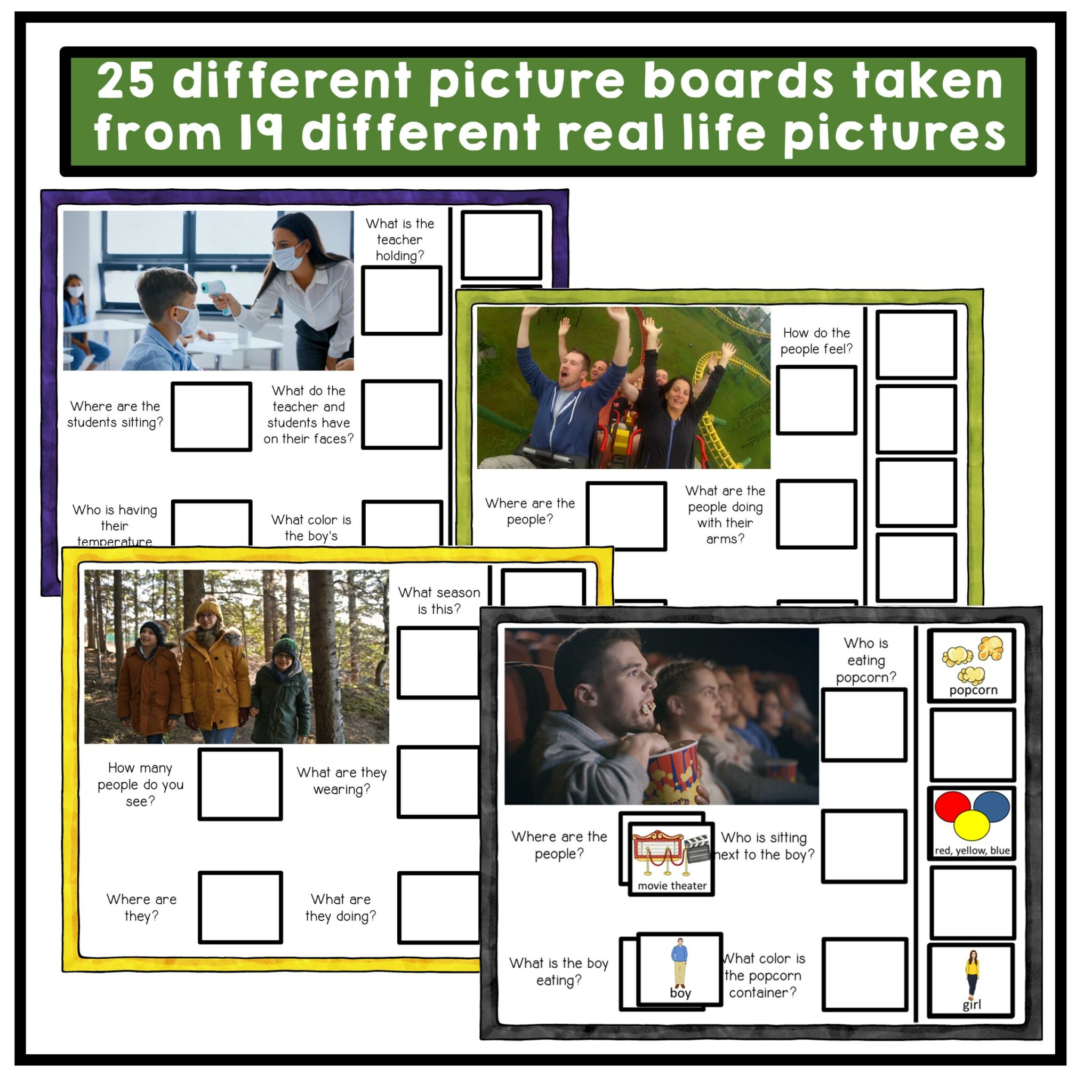Adapted WH questions activities real life images | Made By Teachers