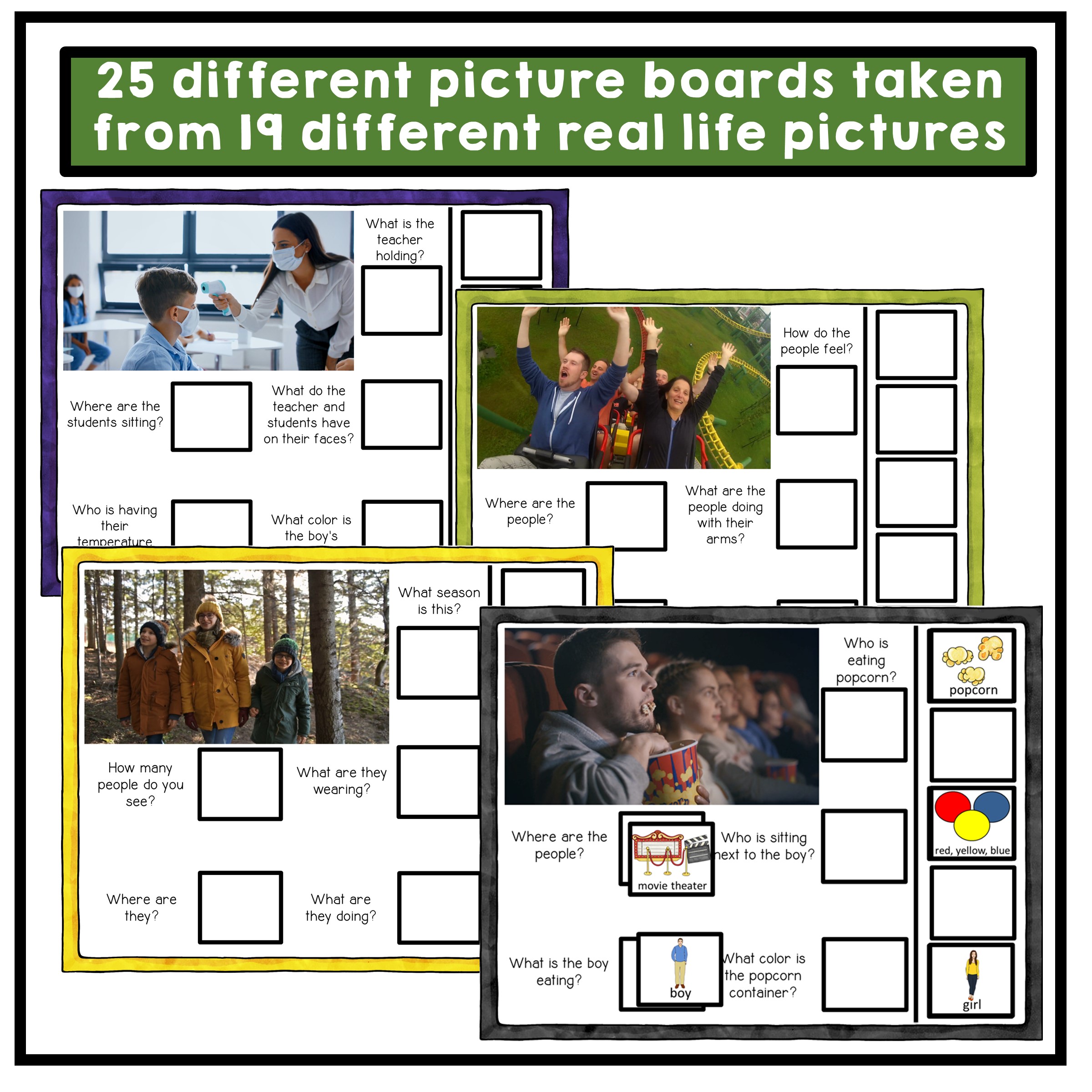 Adapted WH questions activities real life images | Made By Teachers