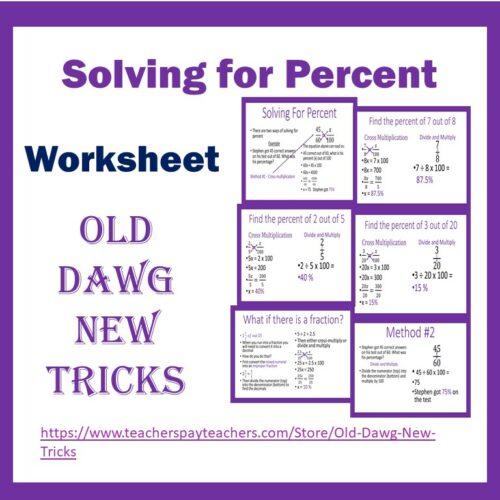 Solving for Percent Worksheet | Made By Teachers