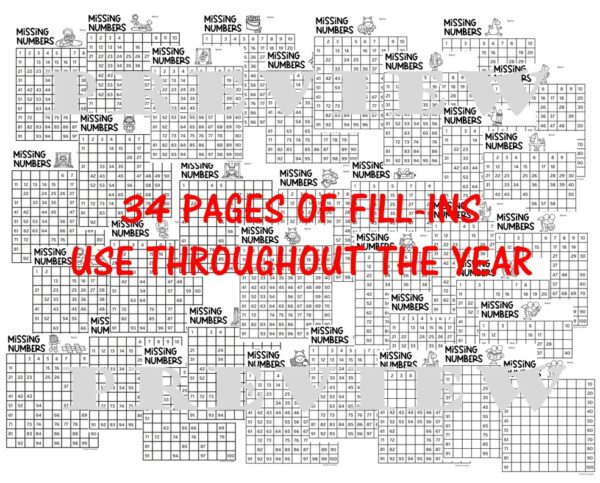 Back to School 100S Charts Bundle | Made By Teachers