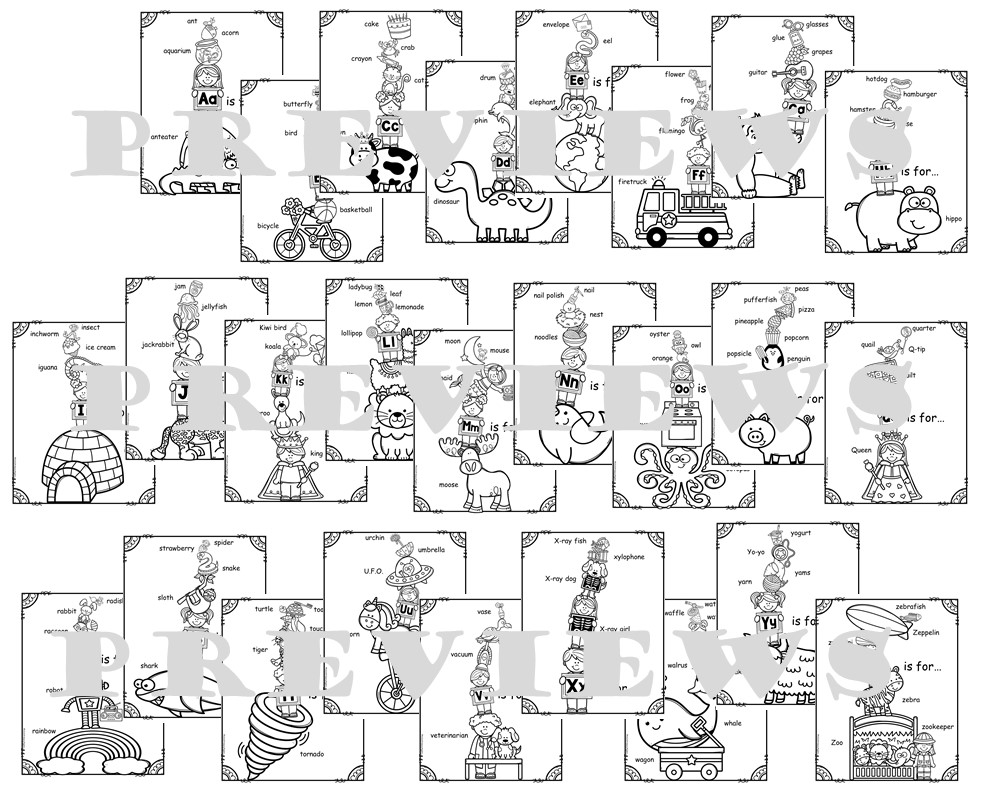 Alphabet Coloring Book Pages | Made By Teachers