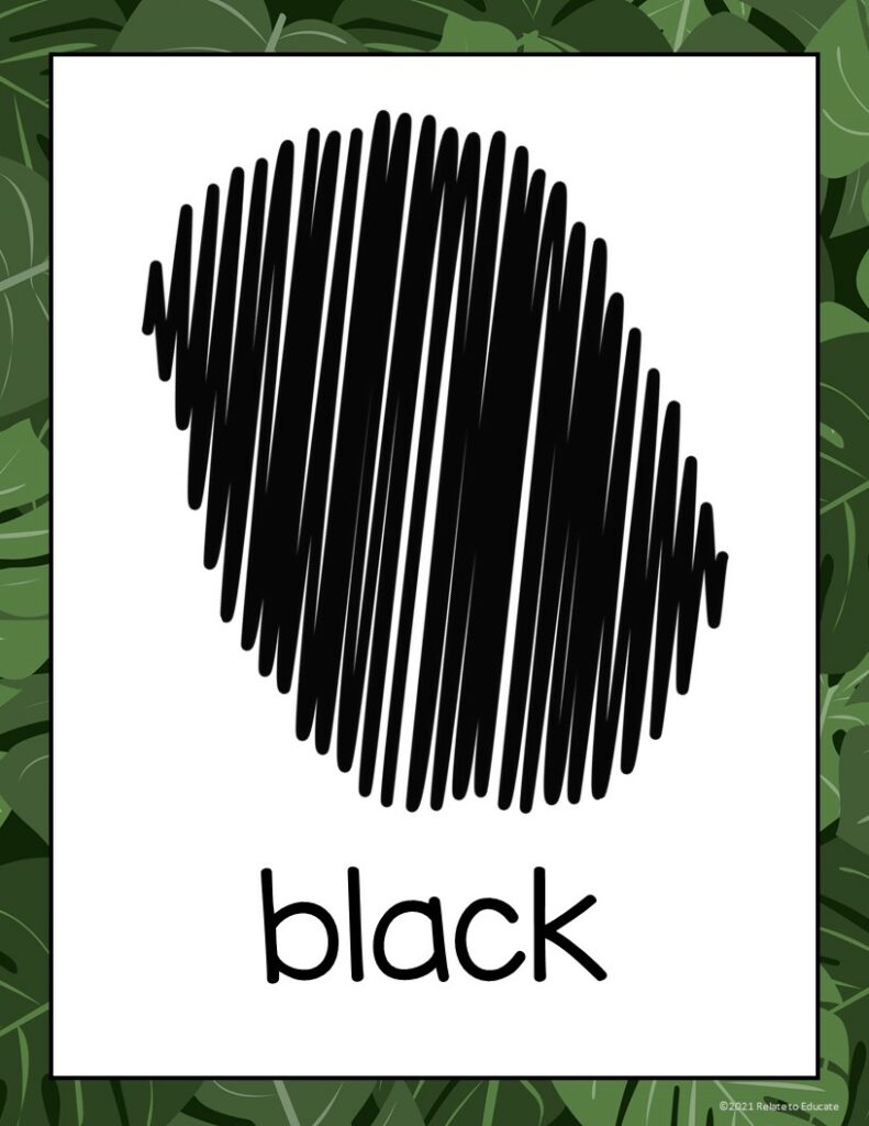 Rain Forest Jungle Printable Color Posters - Made By Teachers