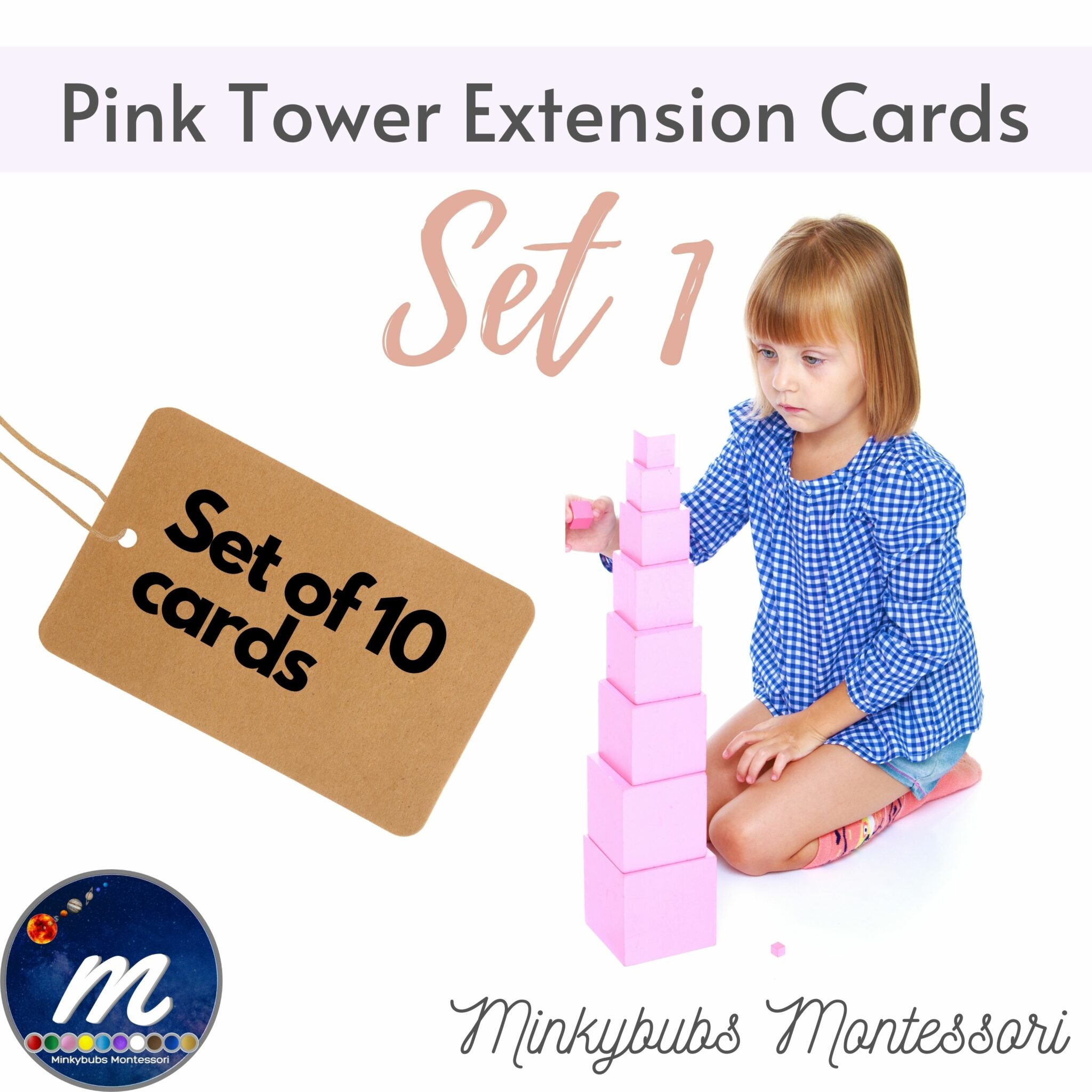 Pink Tower Extension Cards Set 1 - Print & Go! | Made By Teachers