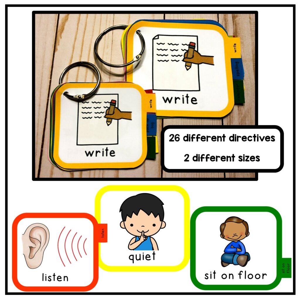 Visual communication cards for school directives picture symbols for ...
