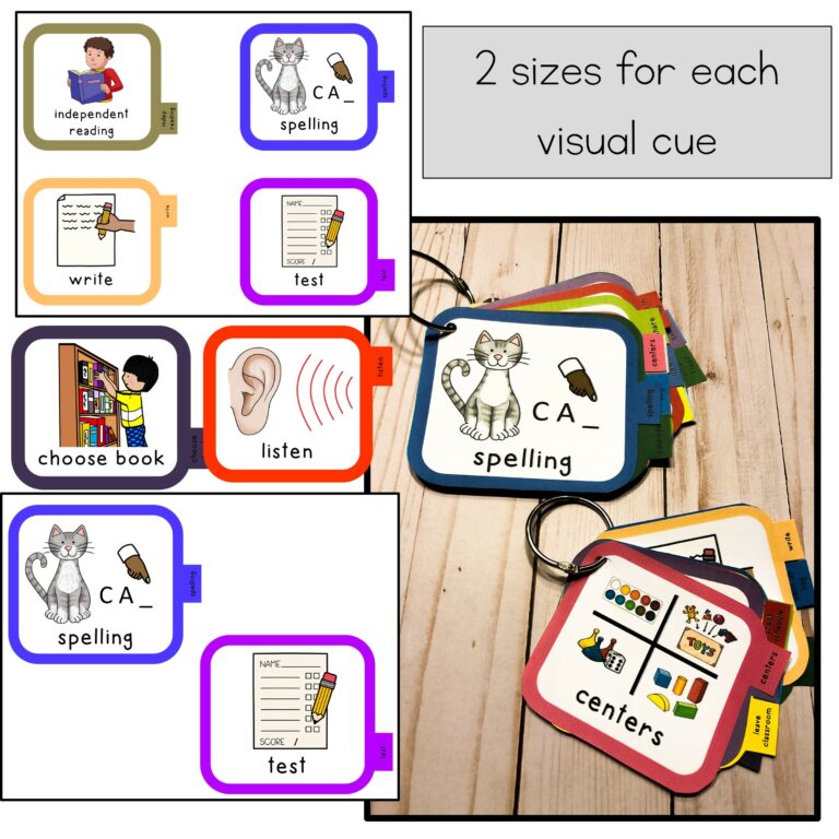 School Based Portable Visual cards pictures classroom communication ...