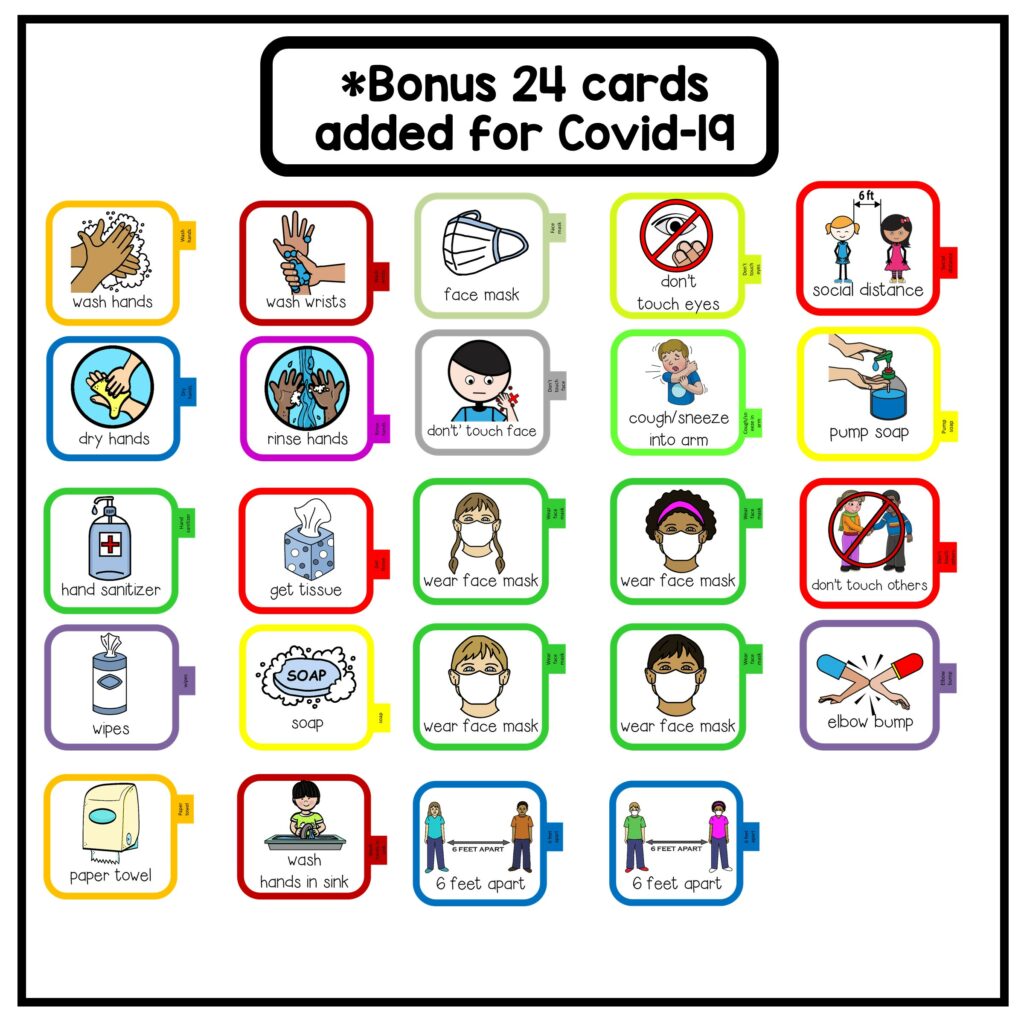 School Based Portable Visual cards pictures classroom communication ...