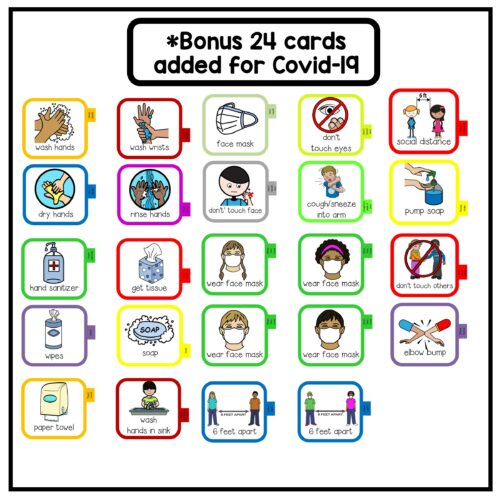 School Based Portable Visual cards pictures classroom communication ...