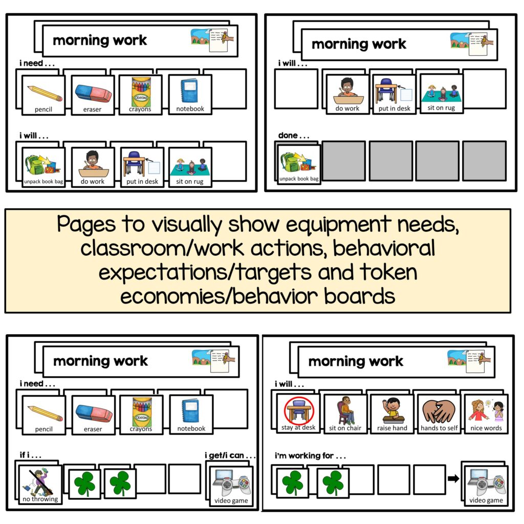 Portable Visual Schedule Booklet and Behavior | Made By Teachers