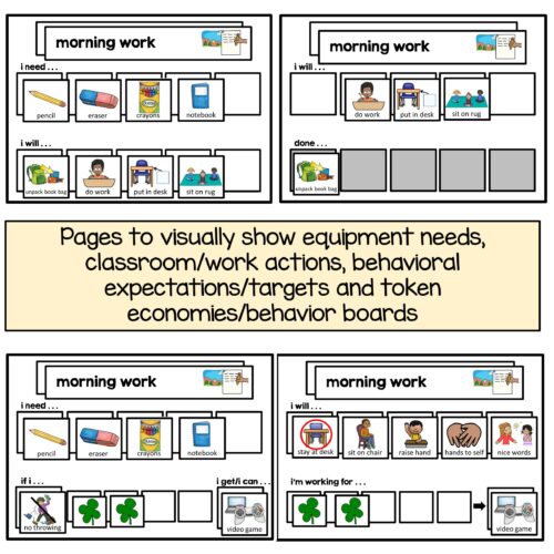 Portable Visual Schedule Booklet and Behavior | Made By Teachers