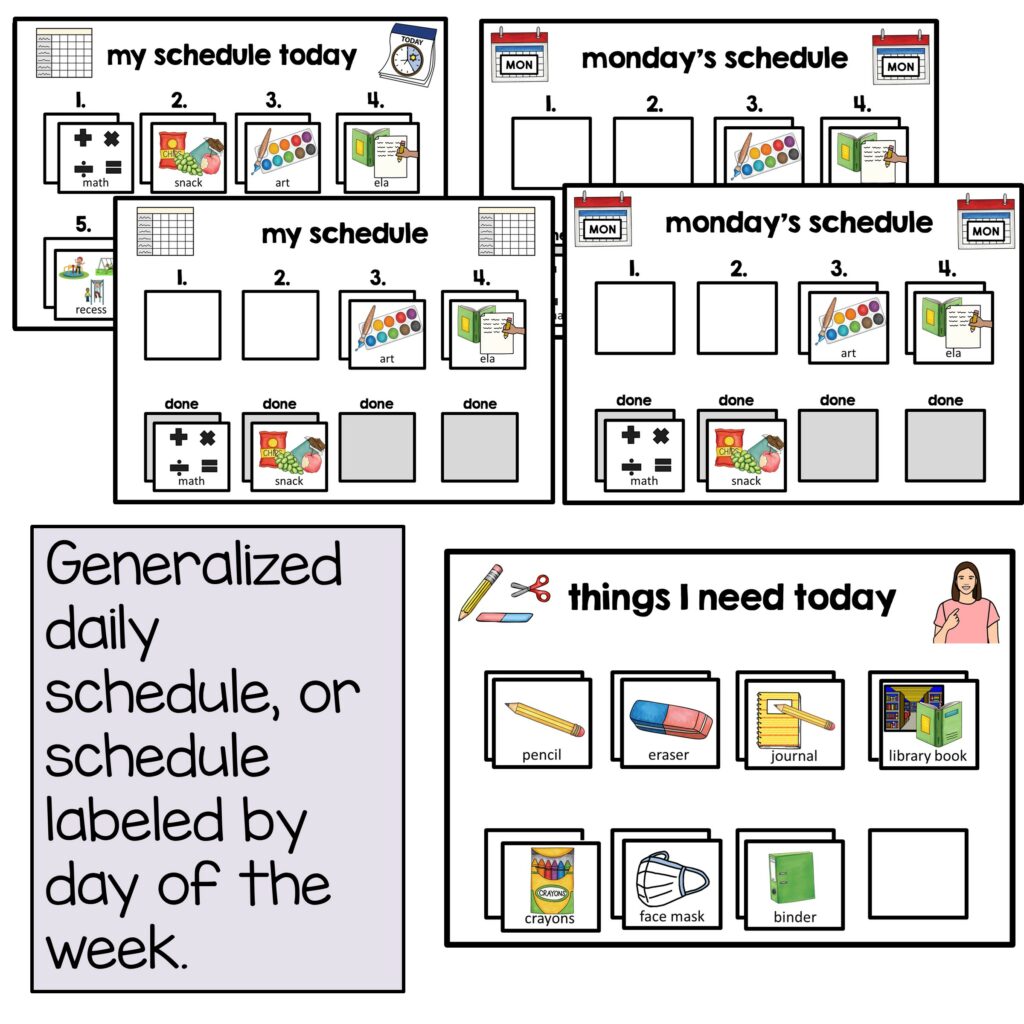 Portable Visual Schedule Booklet and Behavior | Made By Teachers
