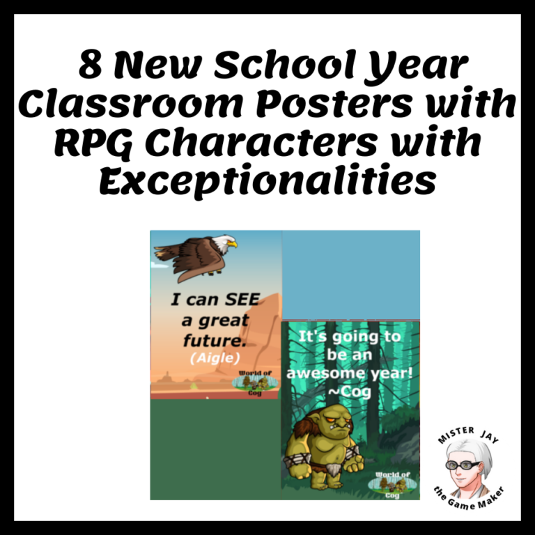 Blind Character Video Game with Posters | Made By Teachers