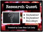September Research Quest for Early Finishers - Made By Teachers