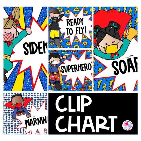 Covid 19 Safety Superheroes Behavior Clip Chart | Made By Teachers