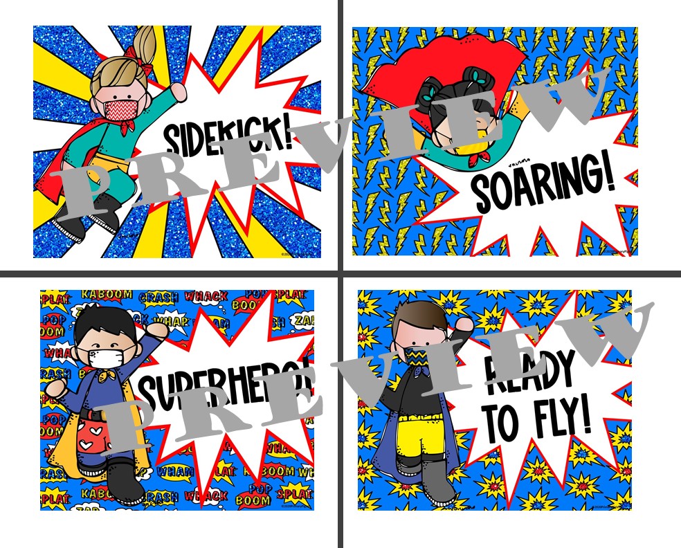 Covid 19 Safety Superheroes Behavior Clip Chart | Made By Teachers