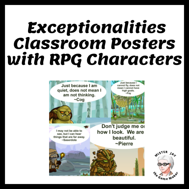 Blind Character Video Game with Posters | Made By Teachers