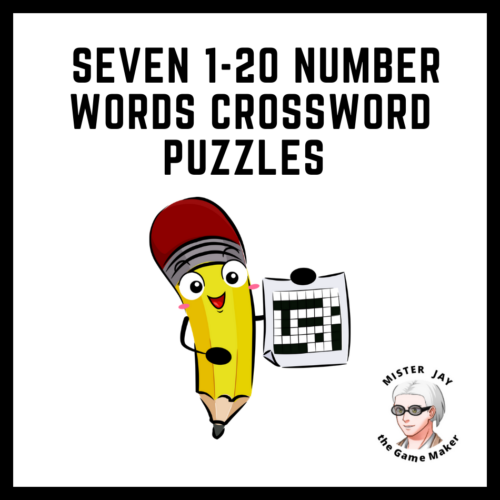 Seven 1 to 20 Number Words Crossword Puzzles | Made By Teachers