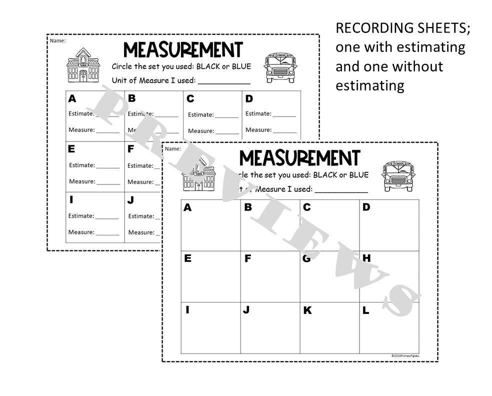 BACK TO SCHOOL NONSTANDARD MEASUREMENT ACTIVITIES | MEASURING LENGTH ...