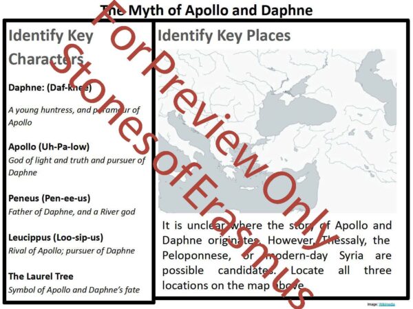 Daphne and Apollo Detailed Greek and Roman Myths Analysis for Middle ...
