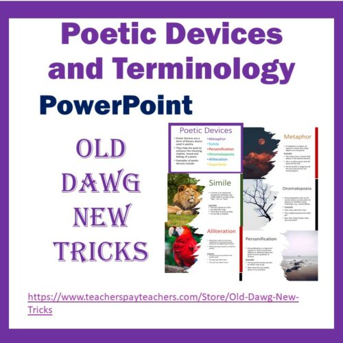 Poetic Devices and Terminology PowerPoint - Made By Teachers