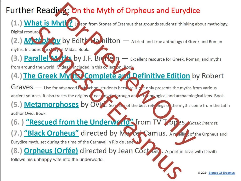 Mythology Series: Orpheus and Eurydice (9-12) | Made By Teachers
