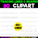 Tracing Lines and Shapes Clipart Set - Made By Teachers