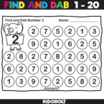 Dab a Dot Number Activity Worksheets 1 to 20 - Made By Teachers