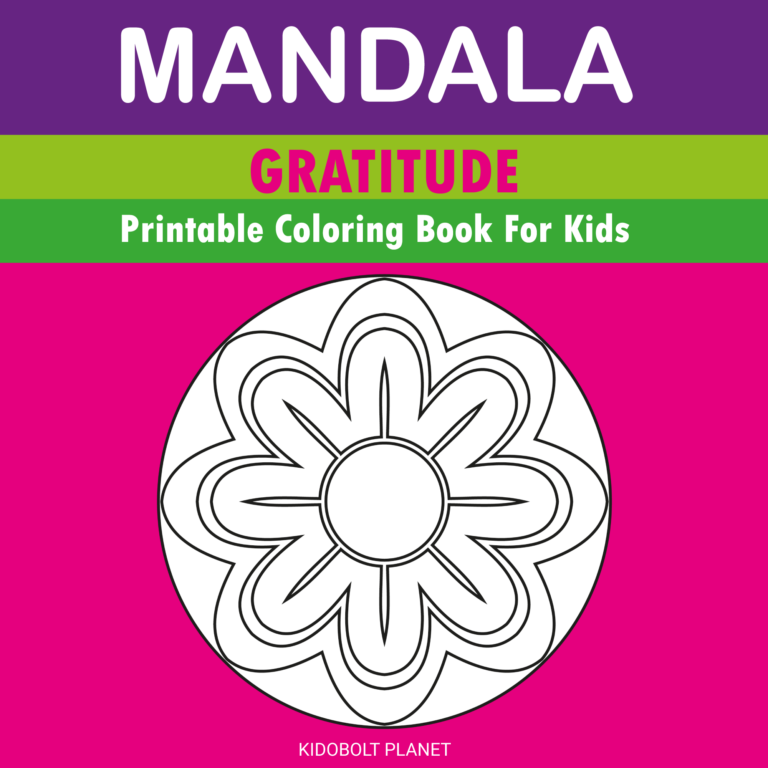 GRATITUDE Mandala Printable Coloring Book for Kids - Made By Teachers