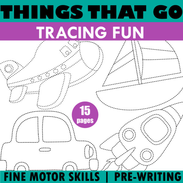 Things That Go Tracing Shapes - Prewriting Workshe - Made By Teachers
